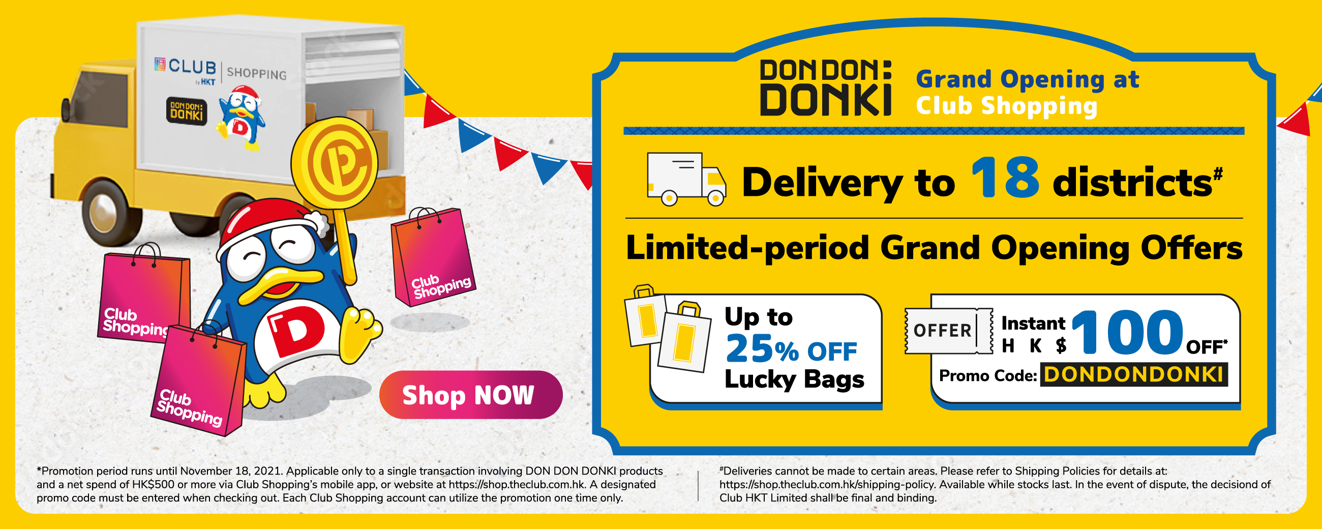 The Club and Don Don Donki Grand Opening Offers